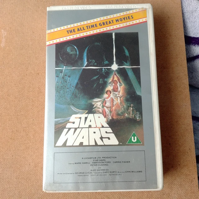 STAR WARS NEW HOPE 1977 CBS/FOX SILVER UK VHS VIDEO 1987 Rare Original ...
