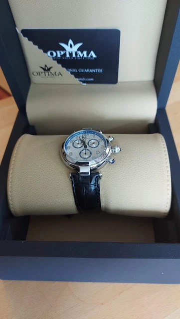 OPTIMA OSC 111, Chronograph, Swiss Made, Garantie, Leder, Tag, Datum ...
