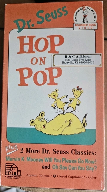 DR. SEUSS HOP On Pop Dr Seuss Classics VHS 1989 Random House Estate ...