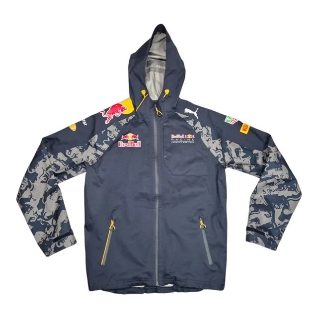 PUMA RED BULL Racing F1 Rain Coat Men’s 2016 Team Hooded Jacket Navy ...