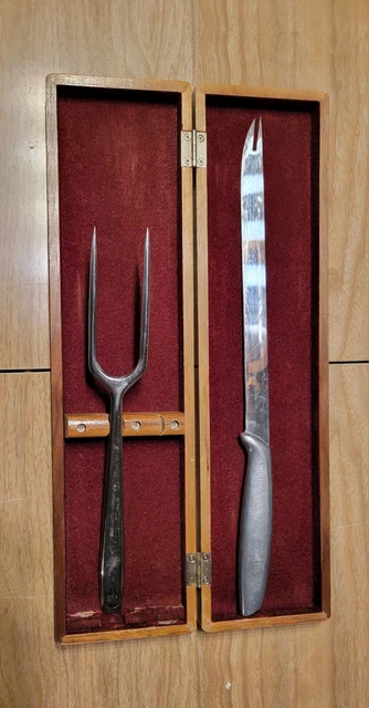 VTG GERBER LEGENDARY Blades Carving Set Snickersnee Fork & Knife in ...