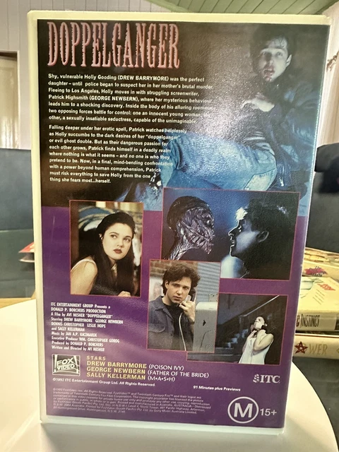 DOPPELGANGER VHS MOVIE EX-RENTAL TAPE ORIGINAL 90s DREW BARRYMORE $0.99 ...