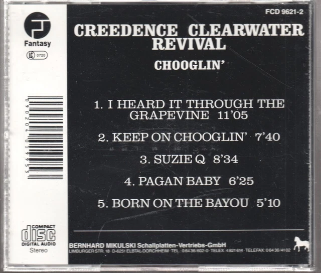 CREEDENCE CLEARWATER REVIVAL Chooglin' CD Allemagne Fantasy 1990 ...