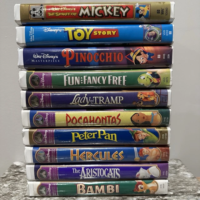 LOT OF (10) Walt Disney Animated Classics VHS Lot Collector Reseller ...