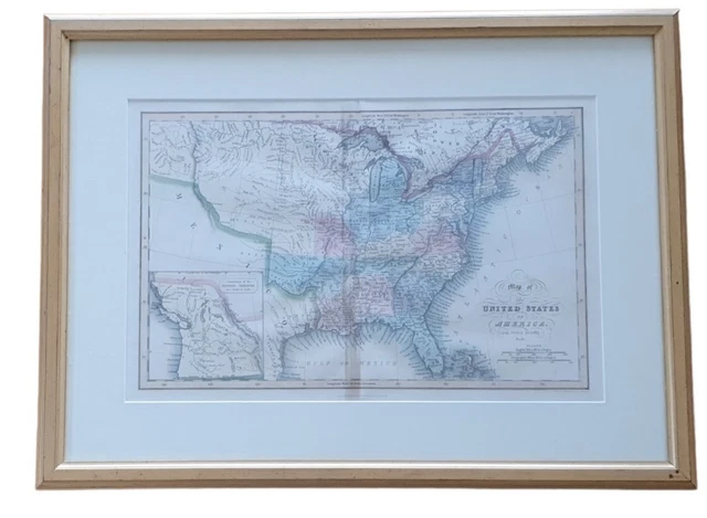 ANTIQUE 1832 HAND Coloured Map of USA and Nova Scotia $249.00 - PicClick AU