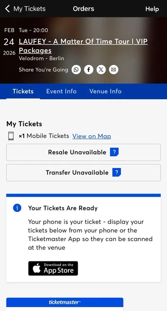 LAUFEY A MATTER of Time Tour Ticket (1x) Berlin 24.02.26 Stehplatz ...