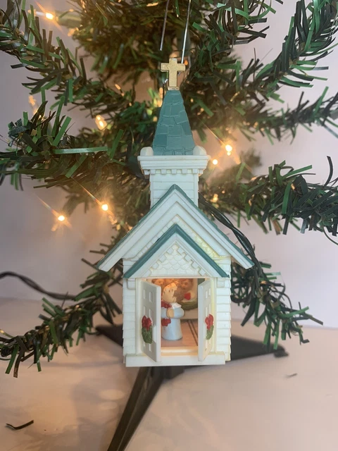 1984 HALLMARK VILLAGE Church - Lighted Ornament Original Box Christmas ... 1984 HALLMARK VILLAGE Church - Lighted Ornament Original Box Christmas ...