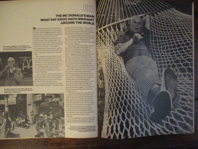 5/1975 PEOPLE MAG(RAY KROC/MICK JAGGER/DAVID BURPEE/JOHN D McDONALD/DON ...