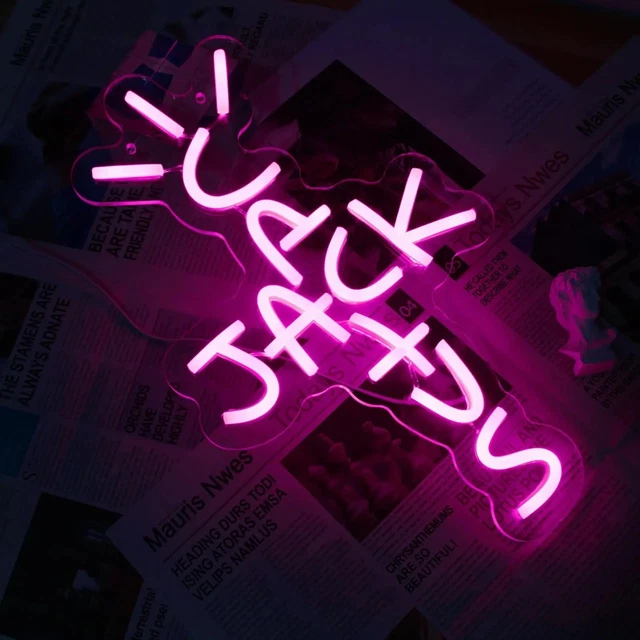 CACTUS JACK LED Neon Sign for Bedroom Wall Decor Office Man Cave Beer ...