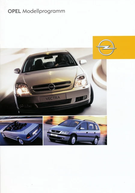 OPEL PROSPEKT 2002 3/02 Agila Astra Zafira Vectra Omega Frontera Speedster PKW EUR 15,95 ...