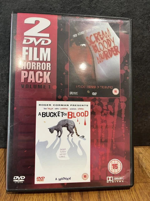 RARE - SCREAM Bloody Murder and A Bucket of Blood-2 DVD Film Horror ...