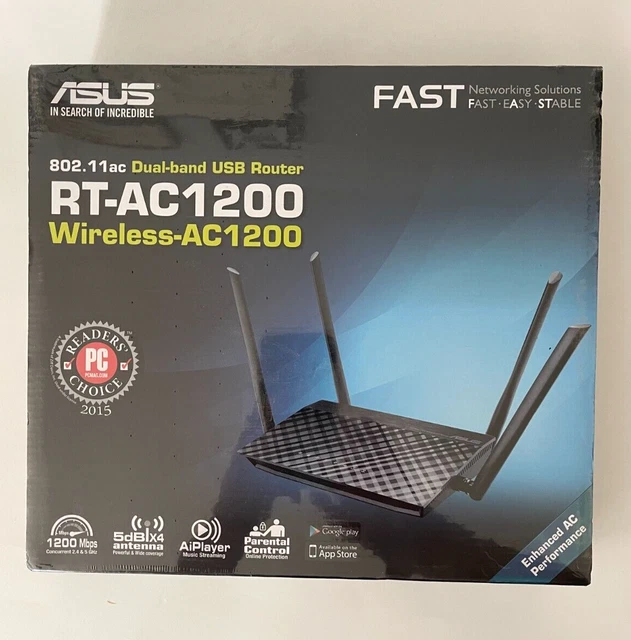 ASUS RT-AC1200 V2 AC1200 Dual Band WiFi Router £47.08 - PicClick UK