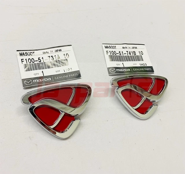 JDM GENUINE FOR Mazda Rx7 Rx-7 Rx8 Front & Rear Efini Red Emblem Badge ...