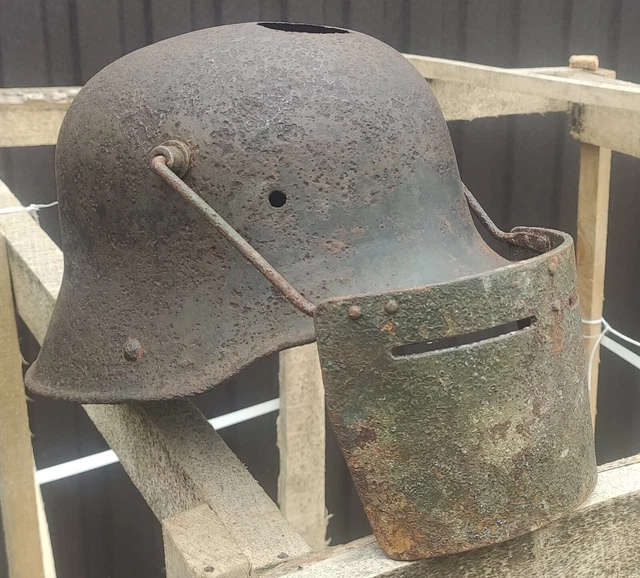 FACE PLATE HELMET M16 ORIGINAL Imperial German WWI WW1 very rare £1,228 ...