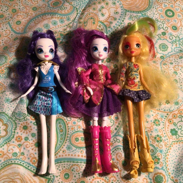 MY LITTLE PONY Equestria Girls Dolls Bundle Applejack Rarity Rockin Hairstyle £12.00 - PicClick UK