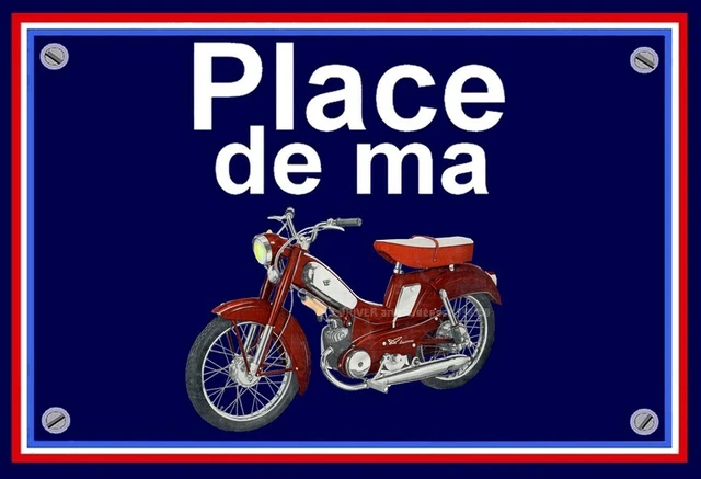 PLAQUE & PLACE DE MA MOTOBECANE mobylette AV 98 Sommet " EUR 19,95 ...