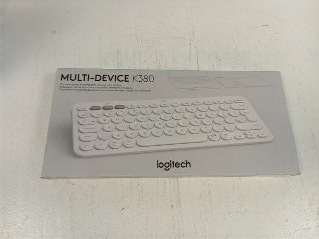 LOGITECH MULTI-DEVICE K380 White Wireless Keyboard Bluetooth £9.99 ...