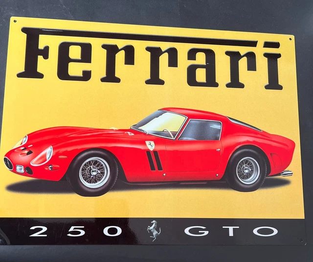 FERRARI 250 GTO Metal Garage Sign Retro Vintage Classic Car 410 X 300 ...