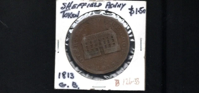 1813 SHEFFIELD ONE PENNY Copper UK Token £20.24 - PicClick UK