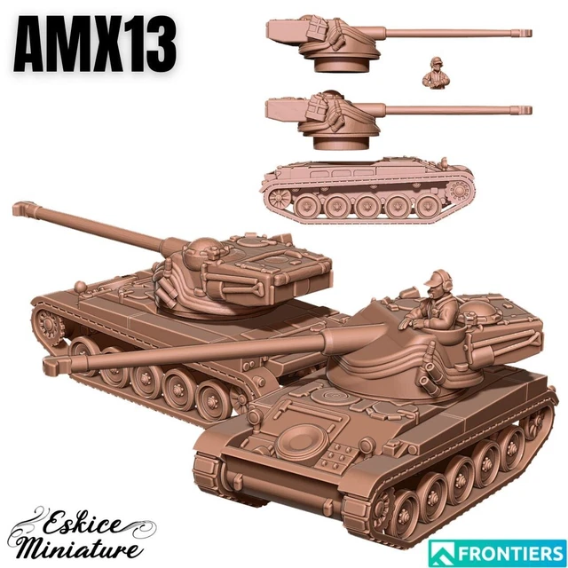 ESKICE MINIATURES ULTRA Modern French Army AMX-13 Light Tank Spectre 15 ...