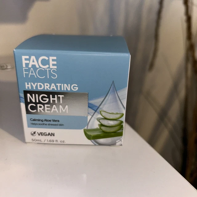 FACE FACTS HYDRATING Night Cream Calming Aloe Vera Vegan 50ml £3.99 ...