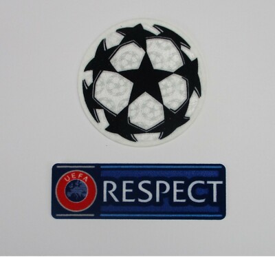 UEFA CHAMPIONS LEAGUE logo respect Set Flock Patch Badge 2020-21 £14.74 ...