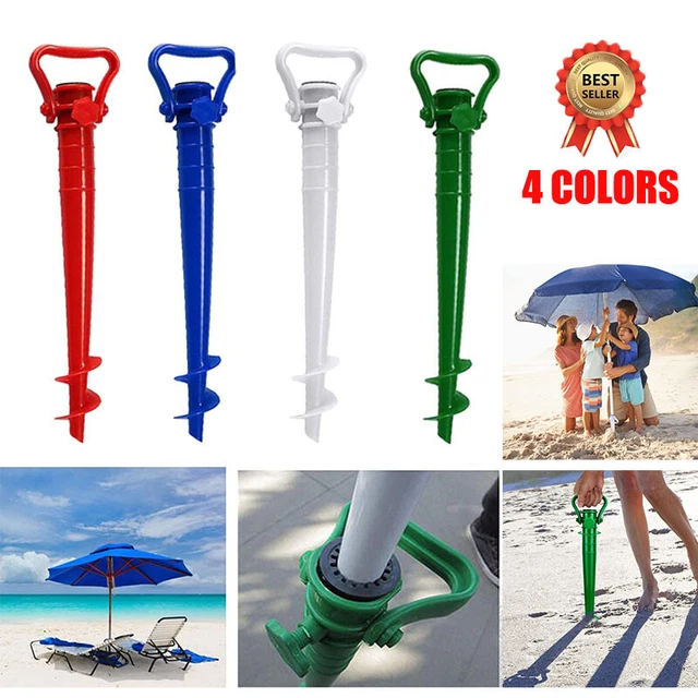 SCREW IN PARASOL Base Ground Anchor Spike Stand Beach Garden Umbrella ...