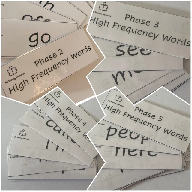 EDUCATIONAL FLASHCARDS HIGH Frequency Phases 2-5 Primary The Learning ...
