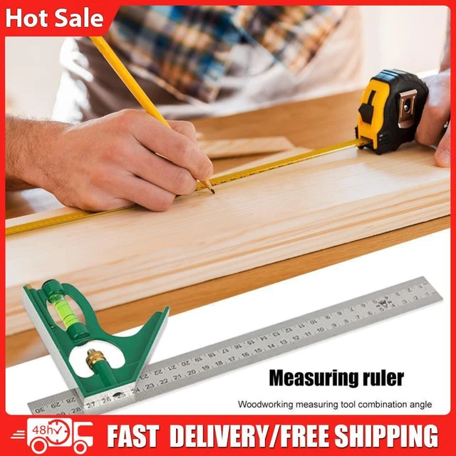 SQUARE ANGLE RULER Protractor Stainless Steel Measuring Tools for ...