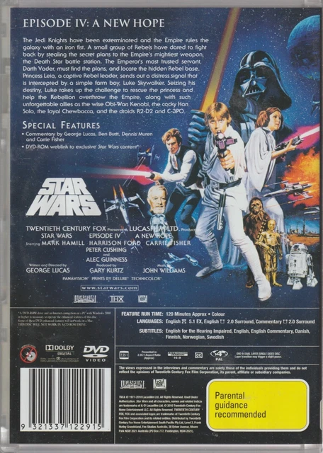 STAR WARS IV, A New Hope - DVD EUR 2,45 - PicClick IT