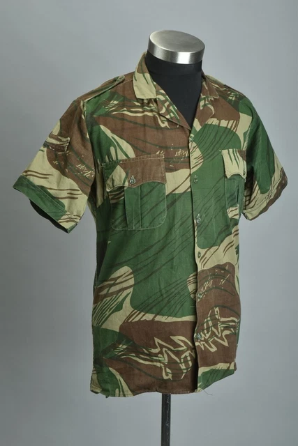 RHODESIAN ARMY CAMOUFLAGE Combat Uniform Shirt. 1970s Brushstroke ...