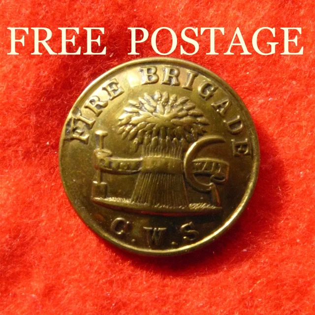 C.W.S CO-OP FIRE Brigade-Button-Special Quality Back Mark-Uniform ...