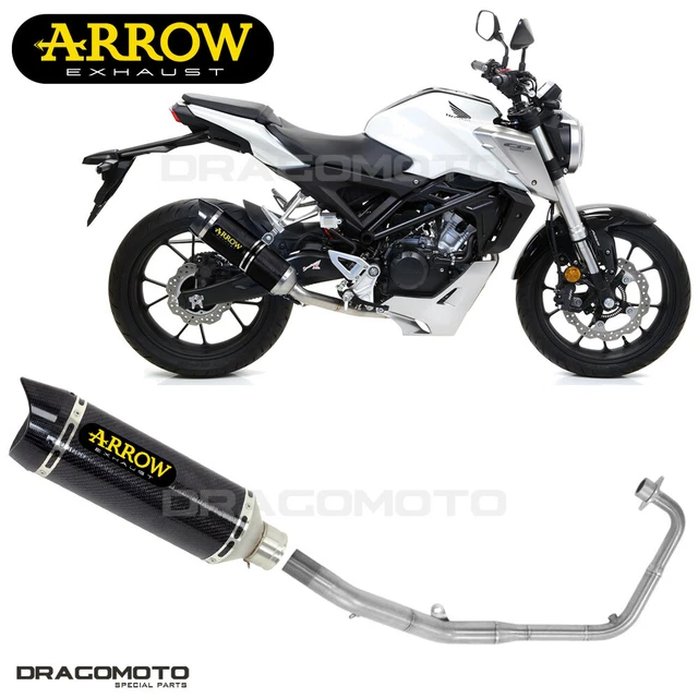 HONDA CB 125 R 2018-2020 Full exhaust ARROW THUNDER Carbon CC Kat EUR ...