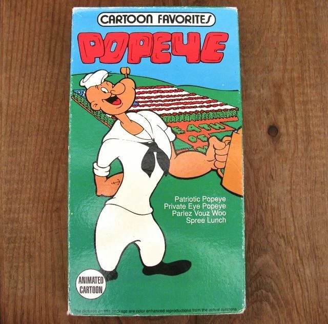 POPEYE ANIMATED CARTOON Favorites Vintage Cartoon Compilation VHS ...