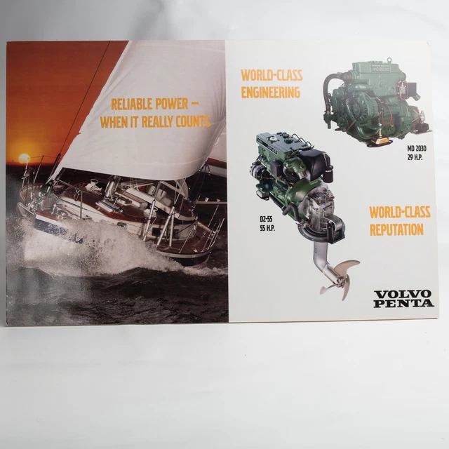VINTAGE VOLVO PENTA Engine Counter Display Sign MD 2030 D2-55 Sailboat ...