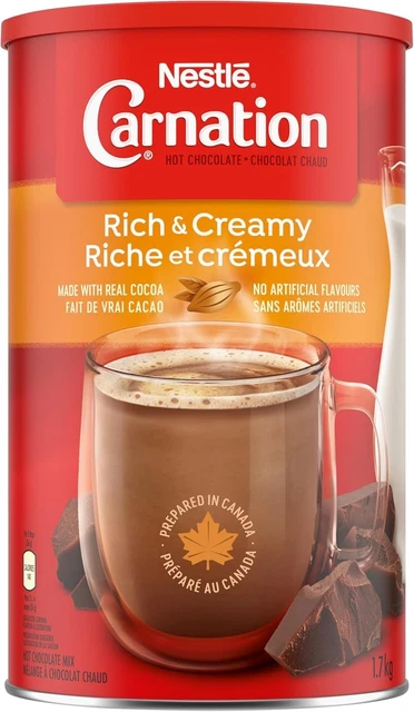CARNATION NESTLE RICH and Creamy Hot Chocolate 1.7 kg Pack of 1 $24.99 ...