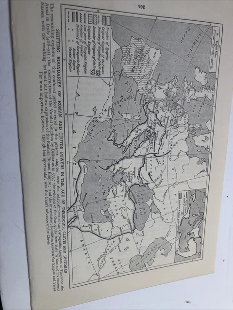 MAP BOUNDARIES OF Roman & Teuton Powers Theodoric Clovis & Justinian ...