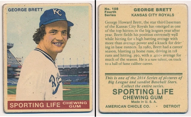 CHEWING-GUM DE VIE SPORTIVE 4 #108 George Brett, Kansas City Royals ...