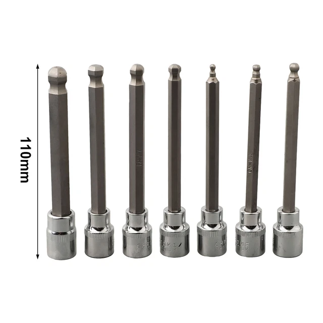 110MM LONG H3H10 Ball End Hexagon Sockets Wrench Set 7pcs Convenient to Use £36.30 - PicClick UK