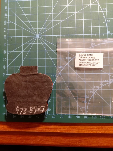 BRITISH ARMY MILITARY Rank Badge Cloth, WO2, Large Crown £6.00 ...