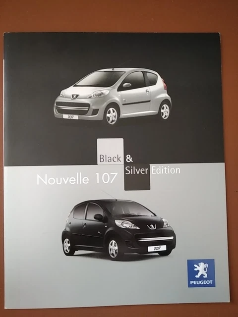 CATALOGUE / BROCHURE PEUGEOT 107 Black & Silver Édition 12/2008 4 Pages ...