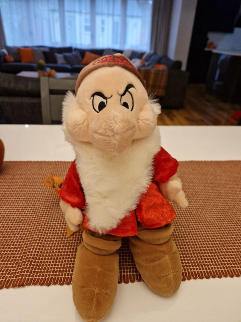DISNEY GRUMPY PLUSH Teddy Soft Toy Snow White 7 Dwarfs 12 Inch ...