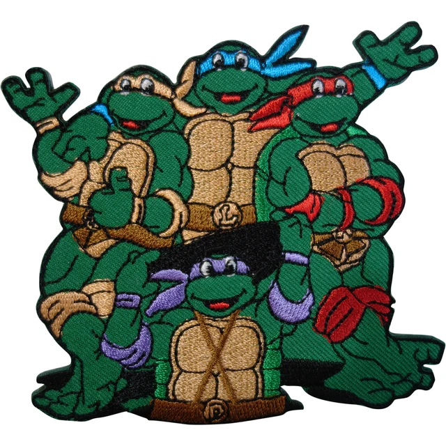 TEENAGE MUTANT NINJA Turtles Patch Embroidered Badge TMNT Iron Sew On ...
