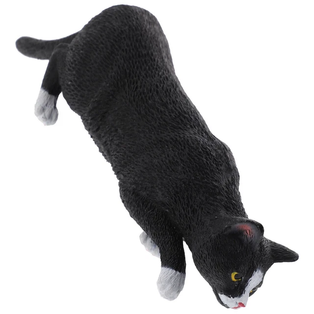 PVC BAMBINO FIGURINE Di Gatti Miniatura Asta Appendiabiti Per Bambole ...