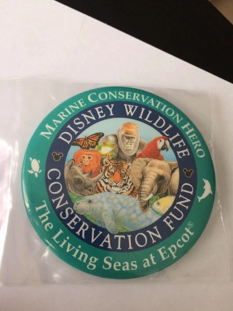 BADGE BUTTON DISNEY wildlife conservation fund marine conservation hero ...