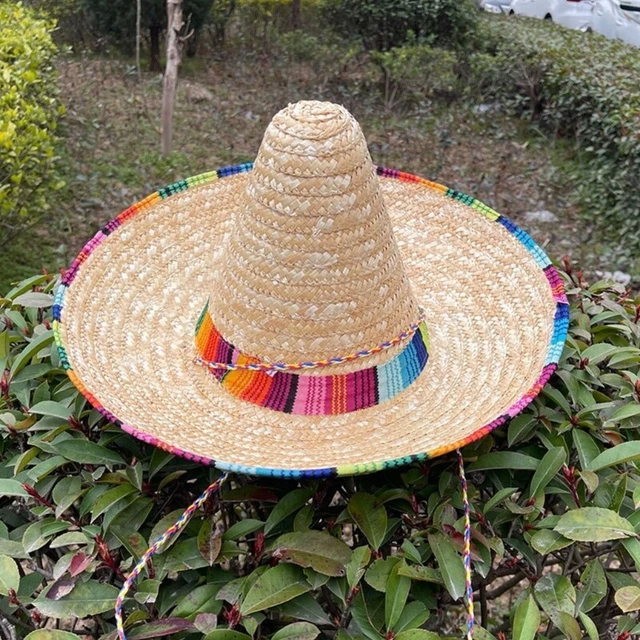 FIEST HAT SOMBRERO Party Hat Mini Mexicans Sombrero Hat Straw Sombrero ...