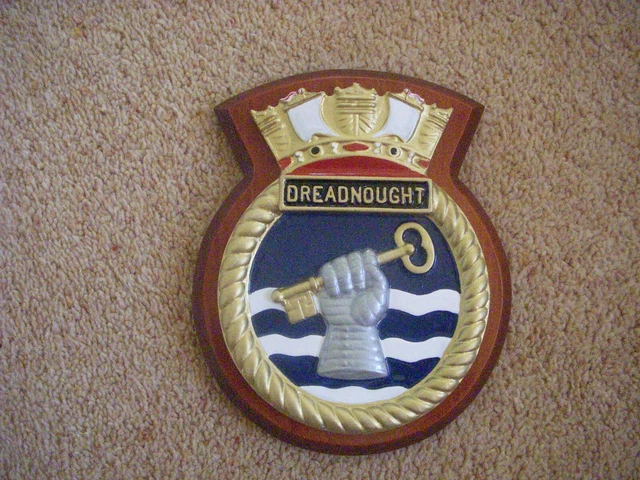 ROYAL NAVY HMS Dreadnaught ships crest £21.48 - PicClick UK