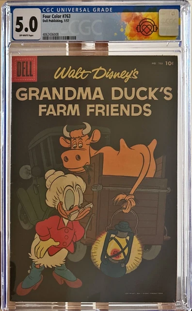 FOUR COLOR #763 Walt Disney's Grandma Duck's Farm Friends 1957 CGC 5.0 ...