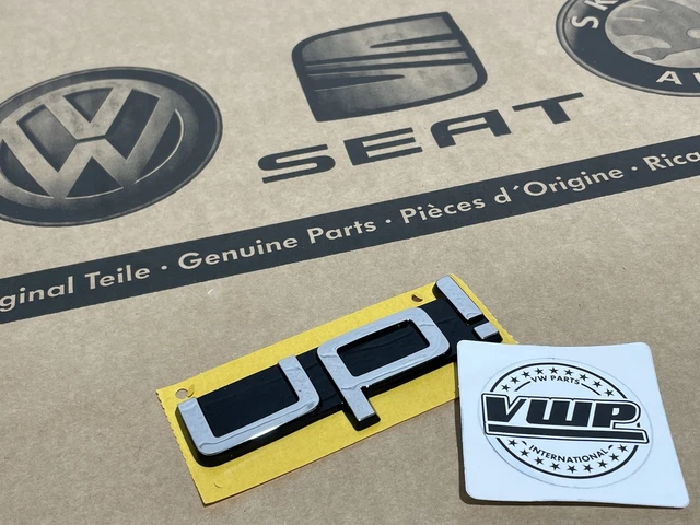 VW UP REAR Chrome Gloss Black UP Logo Badge Emblem New Genuine OEM VW ...
