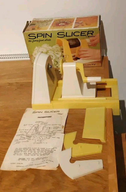 VINTAGE SPIN SLICER By Ronco In Box With Instructions Vegetable Slicer ...